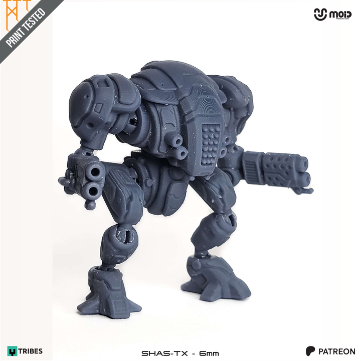 3D Printable SHAS-TX MECH 6mm Super Heavy Armored Support TX by Moid