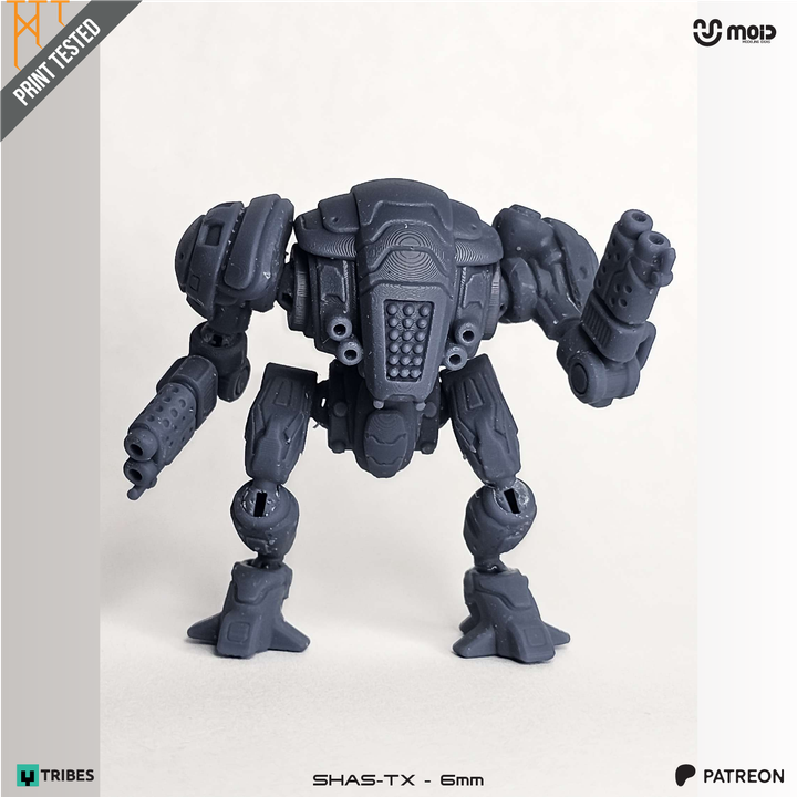 3D Printable SHAS-TX MECH 6mm Super Heavy Armored Support TX by Moid
