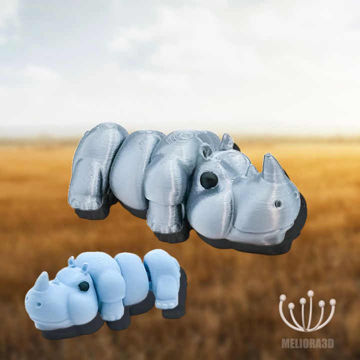 3D Printable M3D - Baby Rhino by Meliora3D