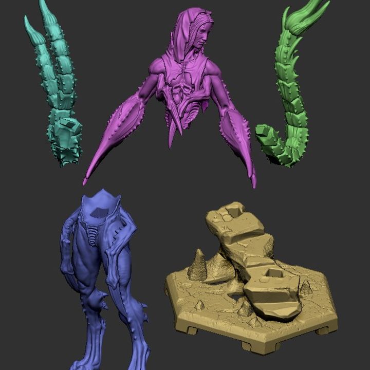 3D Printable Najra Scorpioness by Dragun Studios