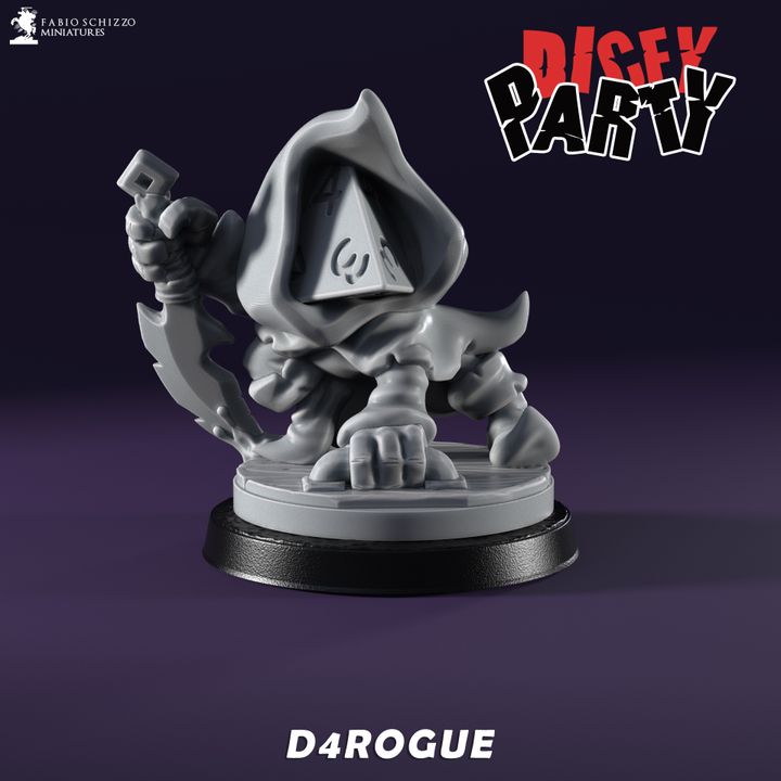 3D Printable Dicey Party - The D4 Rogue by Fabio Rizzo