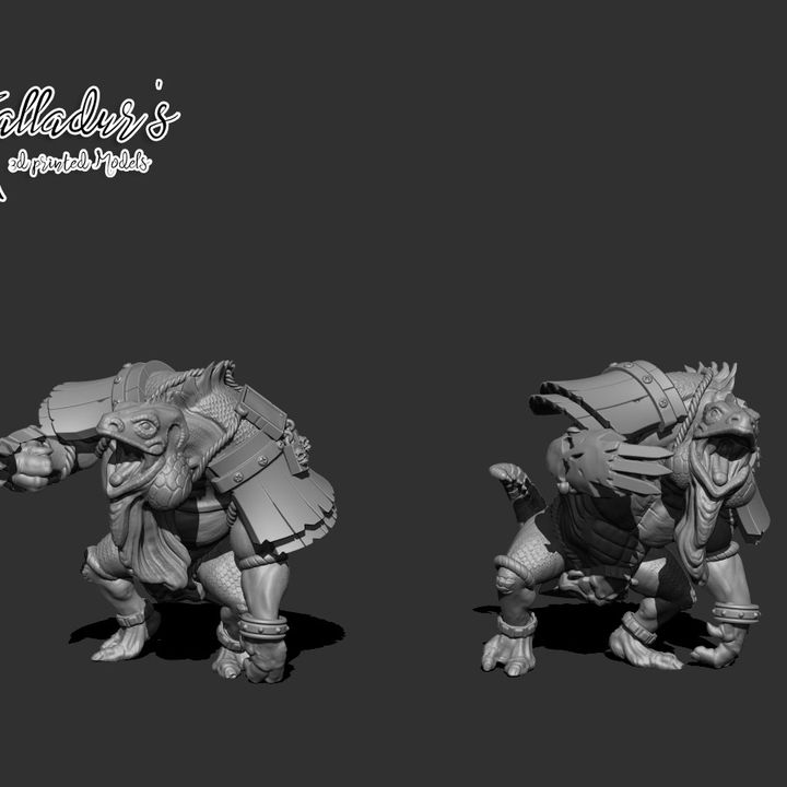 3D Printable Commercial License - LIZARD-FOLK Team by Galladur's 3D ...