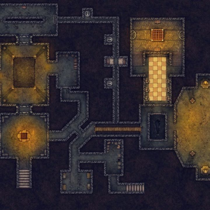 3D Printable Dungeon Map by Rhasmus Battlemaps