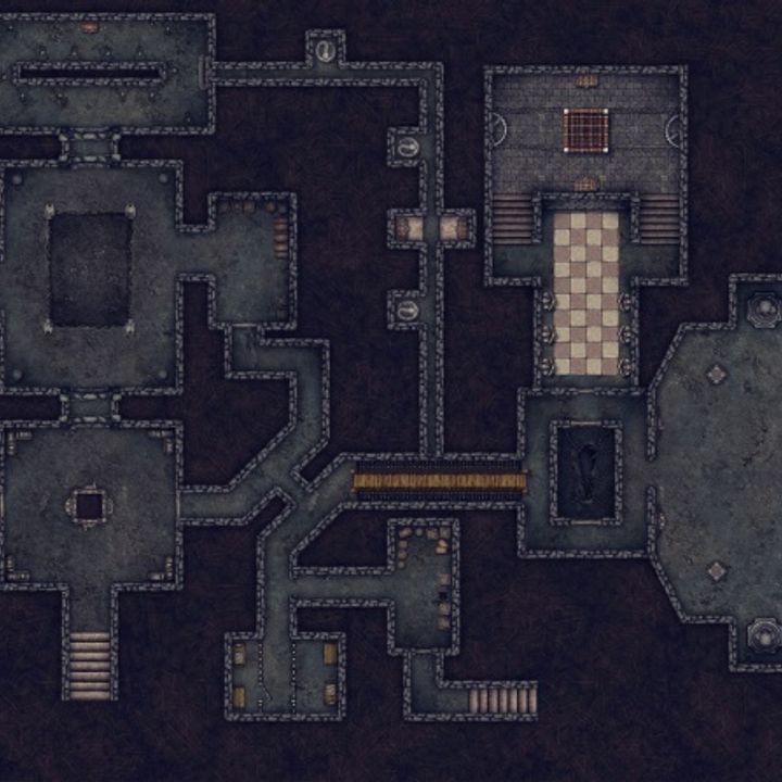 3D Printable Dungeon Map by Rhasmus Battlemaps