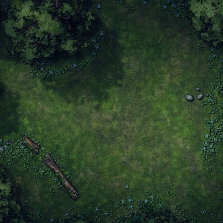 3D Printable Forest Clearing Map by Rhasmus Battlemaps