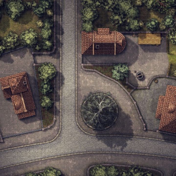 3D Printable City Center Map by Rhasmus Battlemaps