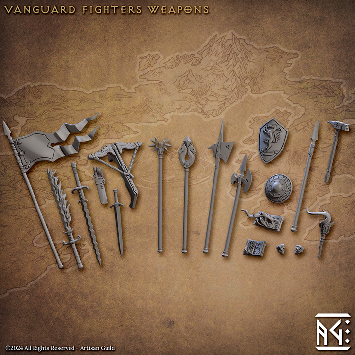 3D Printable Vanguard Fighters Guild (Complete Set - 62) by Artisan Guild