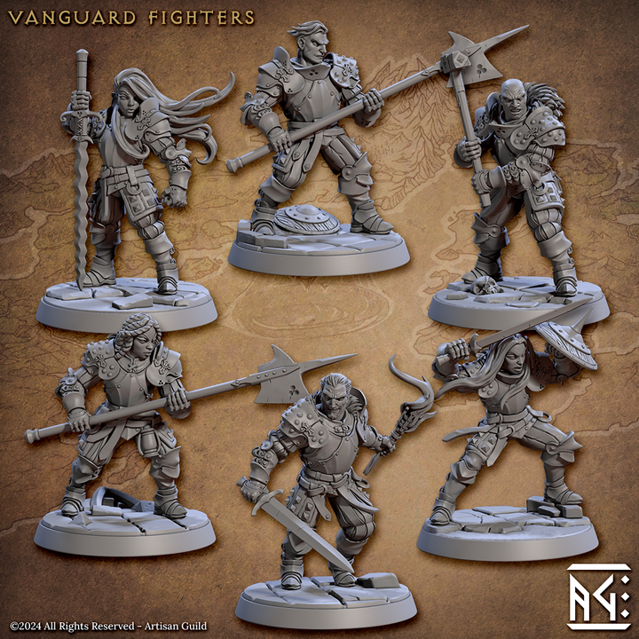 3D Printable Vanguard Fighters Guild (Complete Set - 62) by Artisan Guild