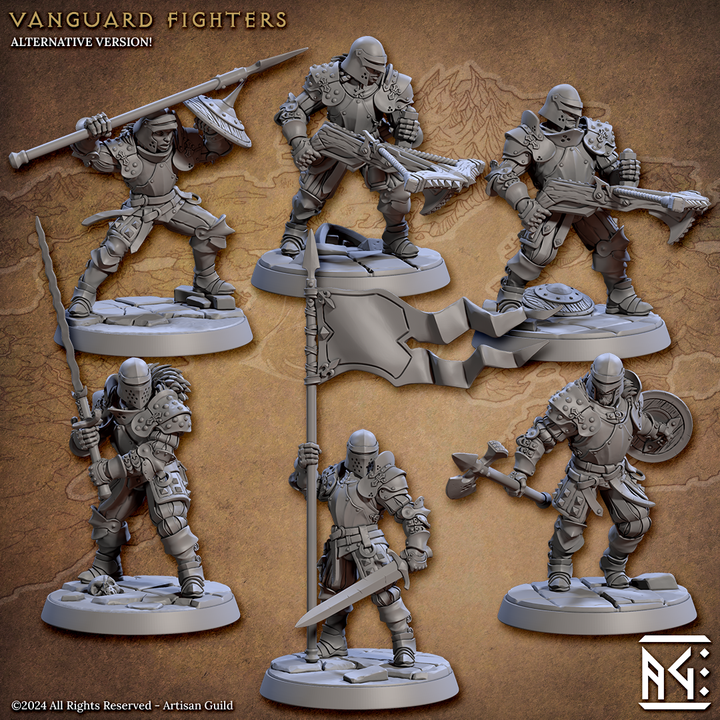 3D Printable Vanguard Fighters Guild (Complete Set - 62) by Artisan Guild