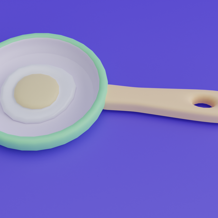3D Printable Cook Pan With Omelette by Kuldeep Nayak