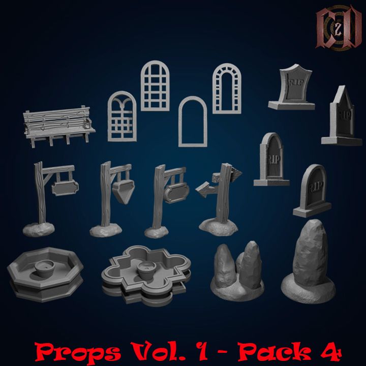 3D Printable Props Bundle Vol. 1 by C2Dwellers
