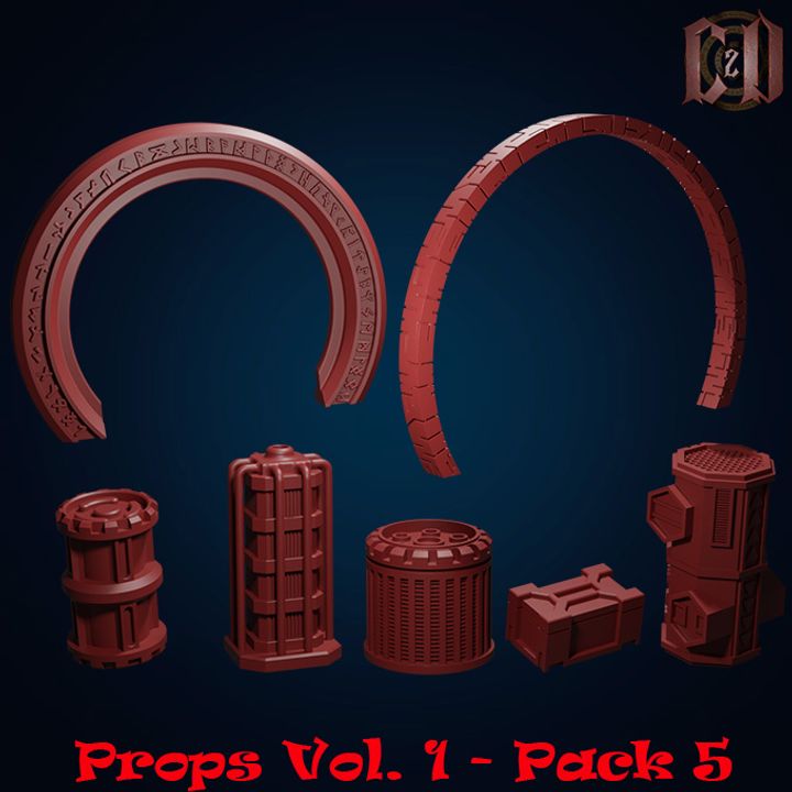 3D Printable Props Bundle Vol. 1 by C2Dwellers