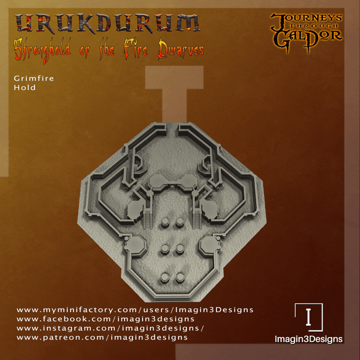 3D Printable Grimfire Hold - Fire Dwarf Castle by Imagin3Designs