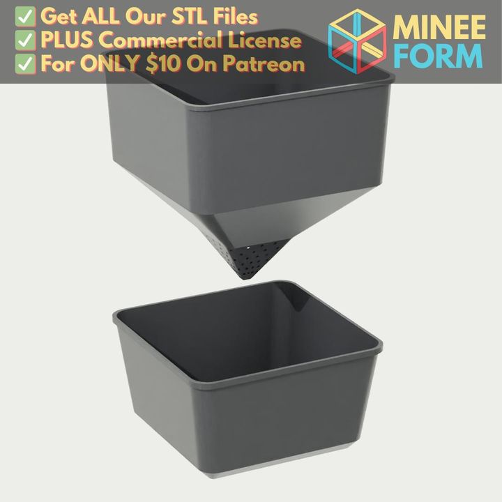 Descargar Semi-Hydroponic Cube Shaped Planter MineeForm FDM 3D Print ...