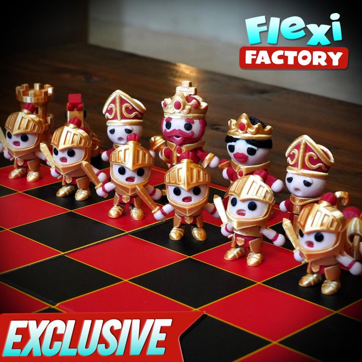 3D Printable Exclusive: Flexi Factory Chess Set available for Members ...