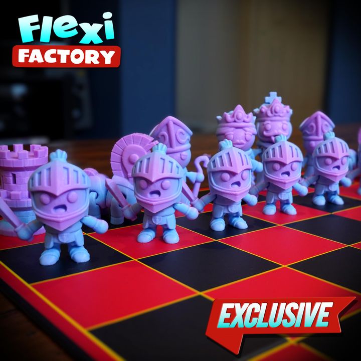3D Printable Exclusive: Flexi Factory Chess Set available for Members ...