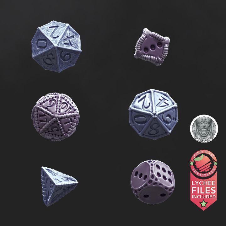 3D Printable Dice Set No. 4 by TheSurrealFactory