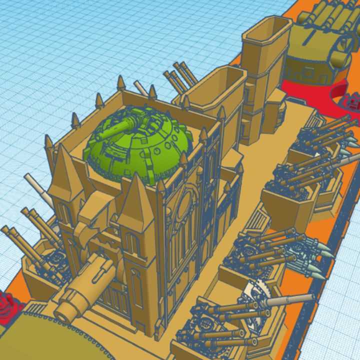 3D Printable Cadia's Bulwark (Battleship) by Joshua Butler