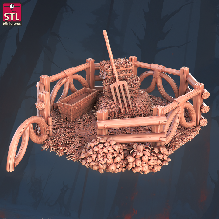 3D Printable Elf Camp Set by STL Miniatures