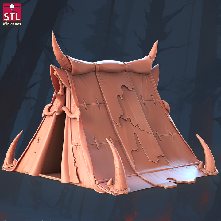 3D Printable Orc Camp Set by STL Miniatures