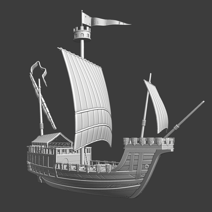 3D Printable Medieval Earls Warship - wargaming model by Northern ...