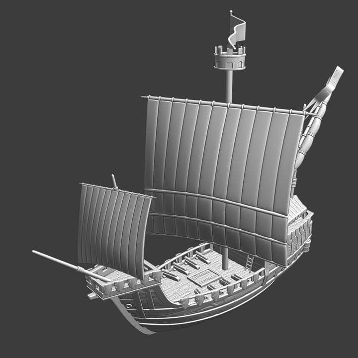 3D Printable Medieval Earls Warship - wargaming model by Northern ...