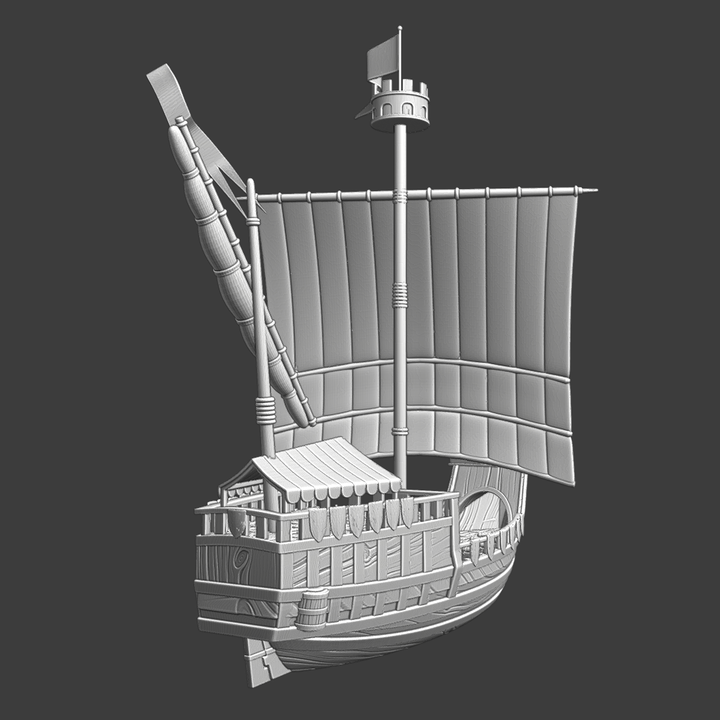 3D Printable Medieval Earls Warship - wargaming model by Northern ...
