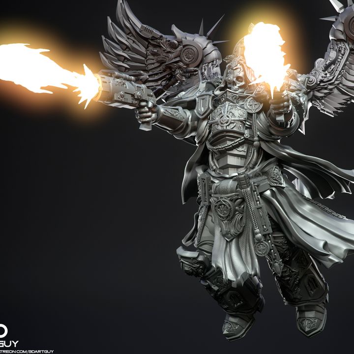 3D Printable Cowled Angel by 3DArtGuy