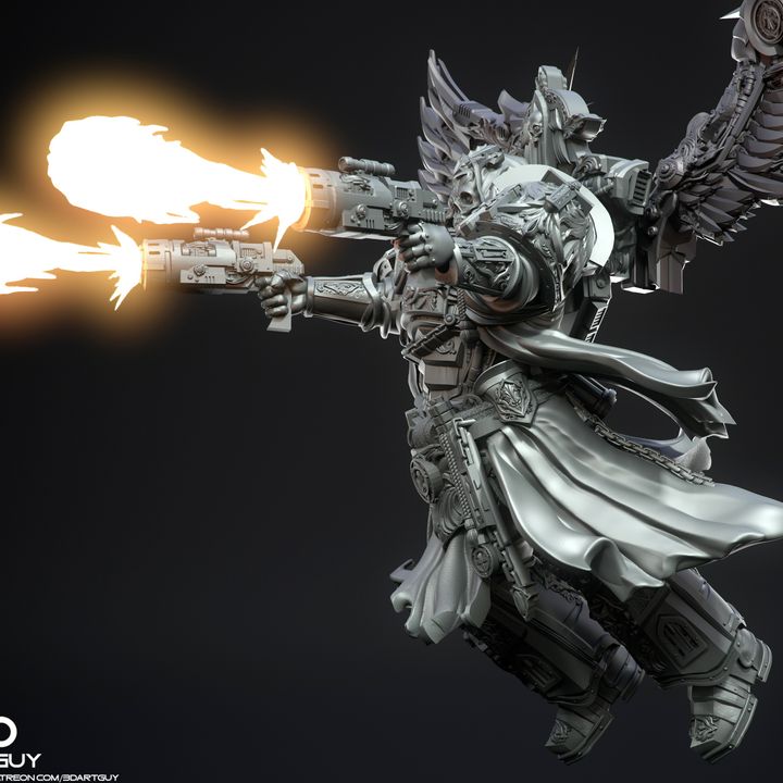 3D Printable Cowled Angel by 3DArtGuy