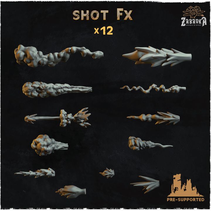 3D Printable Shot FX - Basing Bits 2.0 by Zabavka Workshop