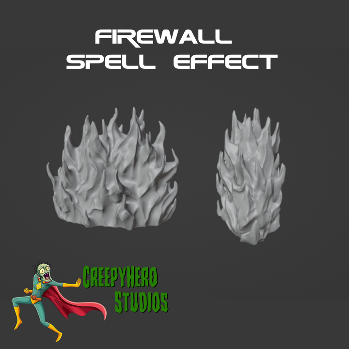 3D Printable Fantasy Spell Effect: Fire Wall by Michael Crossman