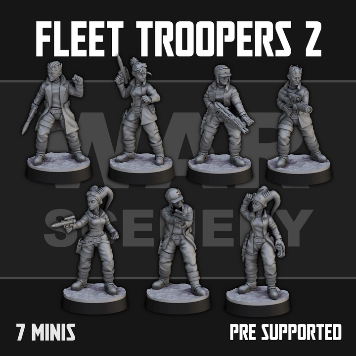 3D Printable Insurgent Fleet Troopers 2 by War Scenery