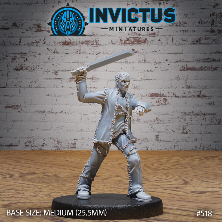 3D Printable Masked Machete Killer Attack / Horror Night Encounter ...