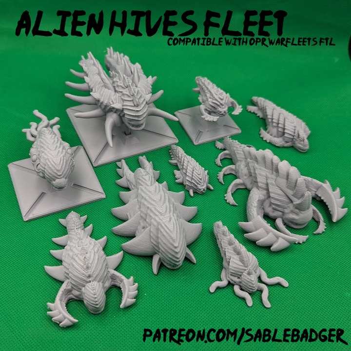 3D Printable OPR Warfleets FTL - Alien Hives by brander roullett