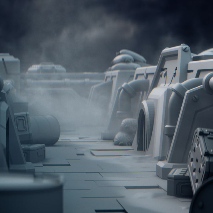 3D Printable WARSET SCI FI Trenches by BLACK COG Workshop