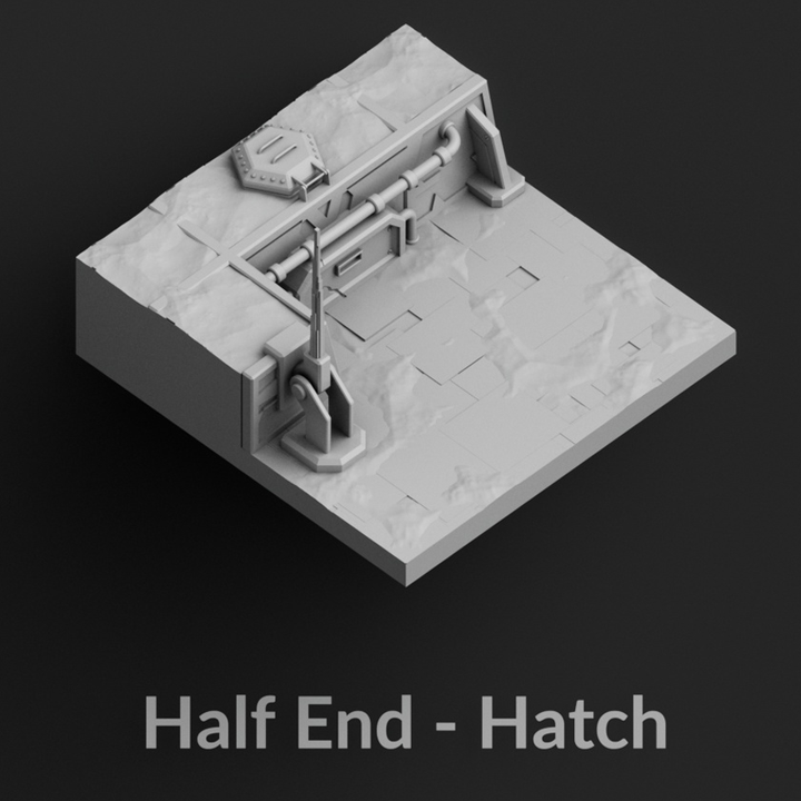 3D Printable WARSET SCI FI Trenches by BLACK COG Workshop
