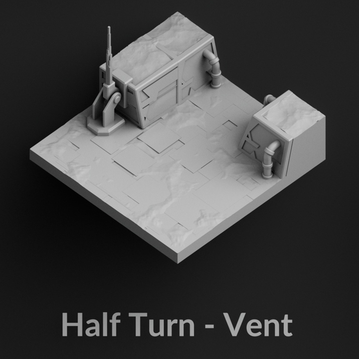 3D Printable WARSET SCI FI Trenches by BLACK COG Workshop