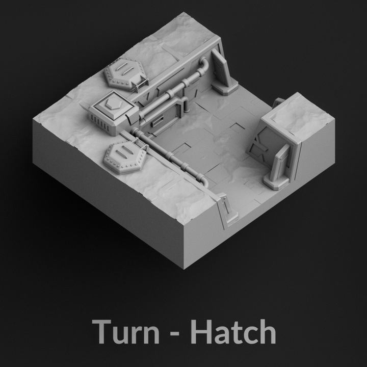 3D Printable WARSET SCI FI Trenches by BLACK COG Workshop