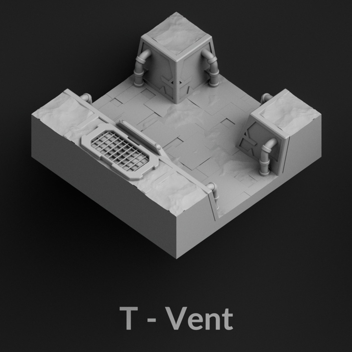 3D Printable WARSET SCI FI Trenches by BLACK COG Workshop