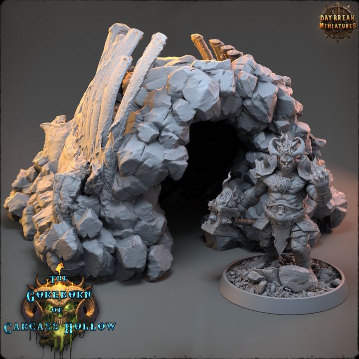3D Printable Bone Grotto - The Goreborn of Carcass Hollow by Daybreak ...