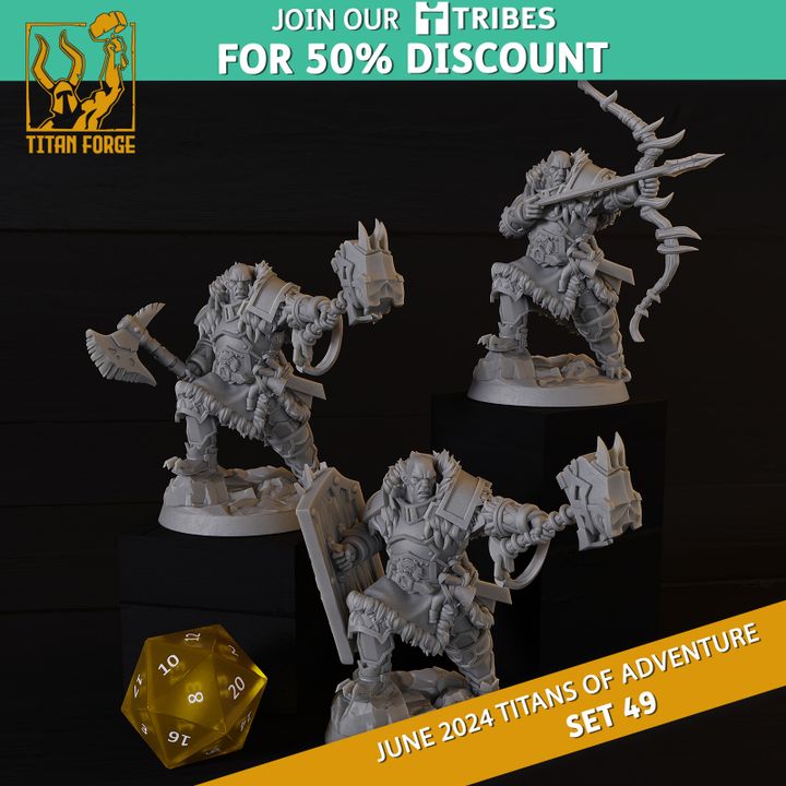 3D Printable Goliath Male Fighter - RPG Hero Character D&D 5e - Titans ...
