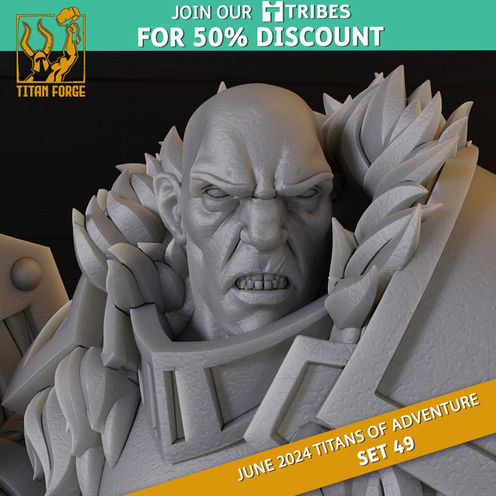 3D Printable Goliath Male Fighter - RPG Hero Character D&D 5e - Titans of Adventure Set 49 by ...