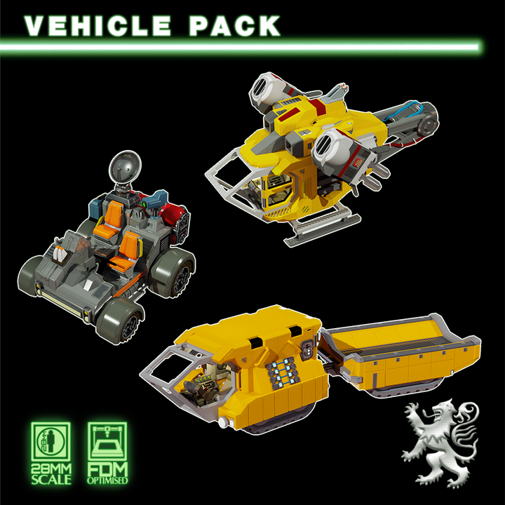 3D Printable Vehicle Pack by 2nd Dynasty