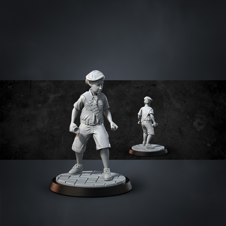 3D Printable MINIATURES FOR HORROR GAMES-CHARACTER SET by Falcata 3d