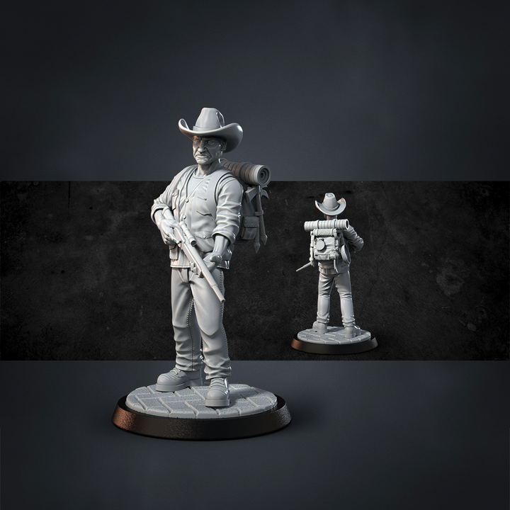 3D Printable MINIATURES FOR HORROR GAMES-CHARACTER SET by Falcata 3d