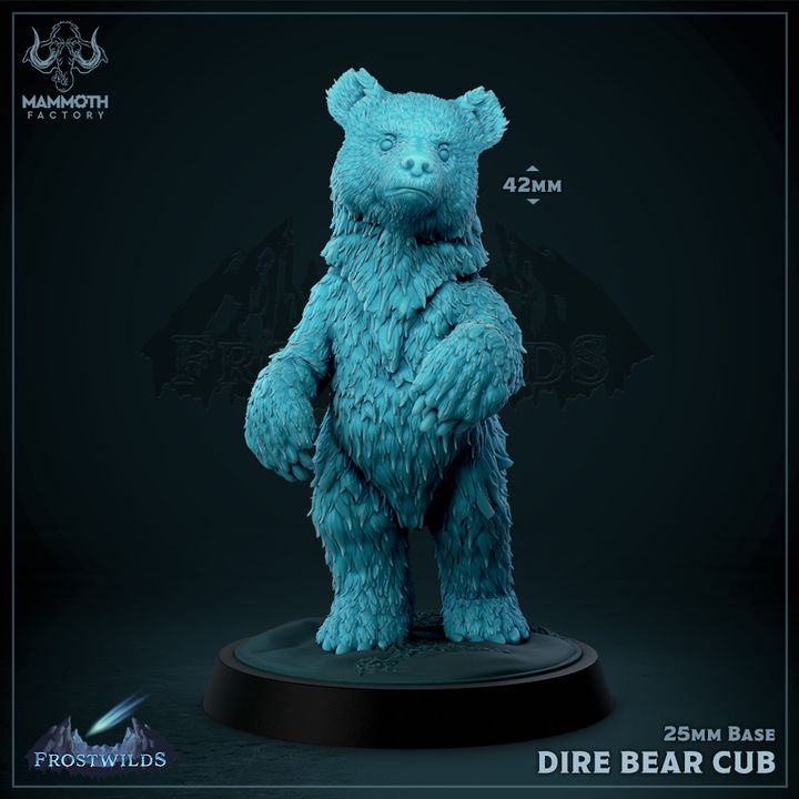 3D Printable Dire Bear Cubs by Mammoth Factory
