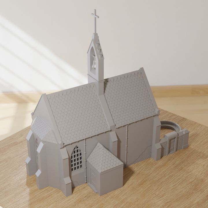 3D Printable Chapelle Saint-Louis de Formigny Wargaming Terrain by ...
