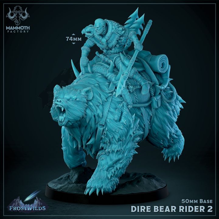 3D Printable Dire Bear Riders Pack by Mammoth Factory
