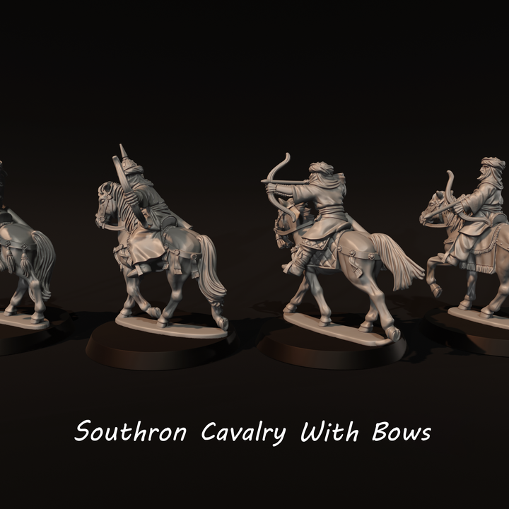 3D Printable Southron Cavalry With Bows by Medbury Miniatures