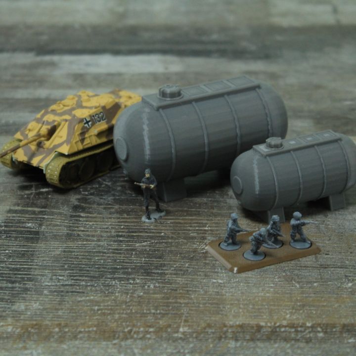 3D Printable Airfield WW2 Large Fuel Tank Wargaming Terrain by Patrick ...
